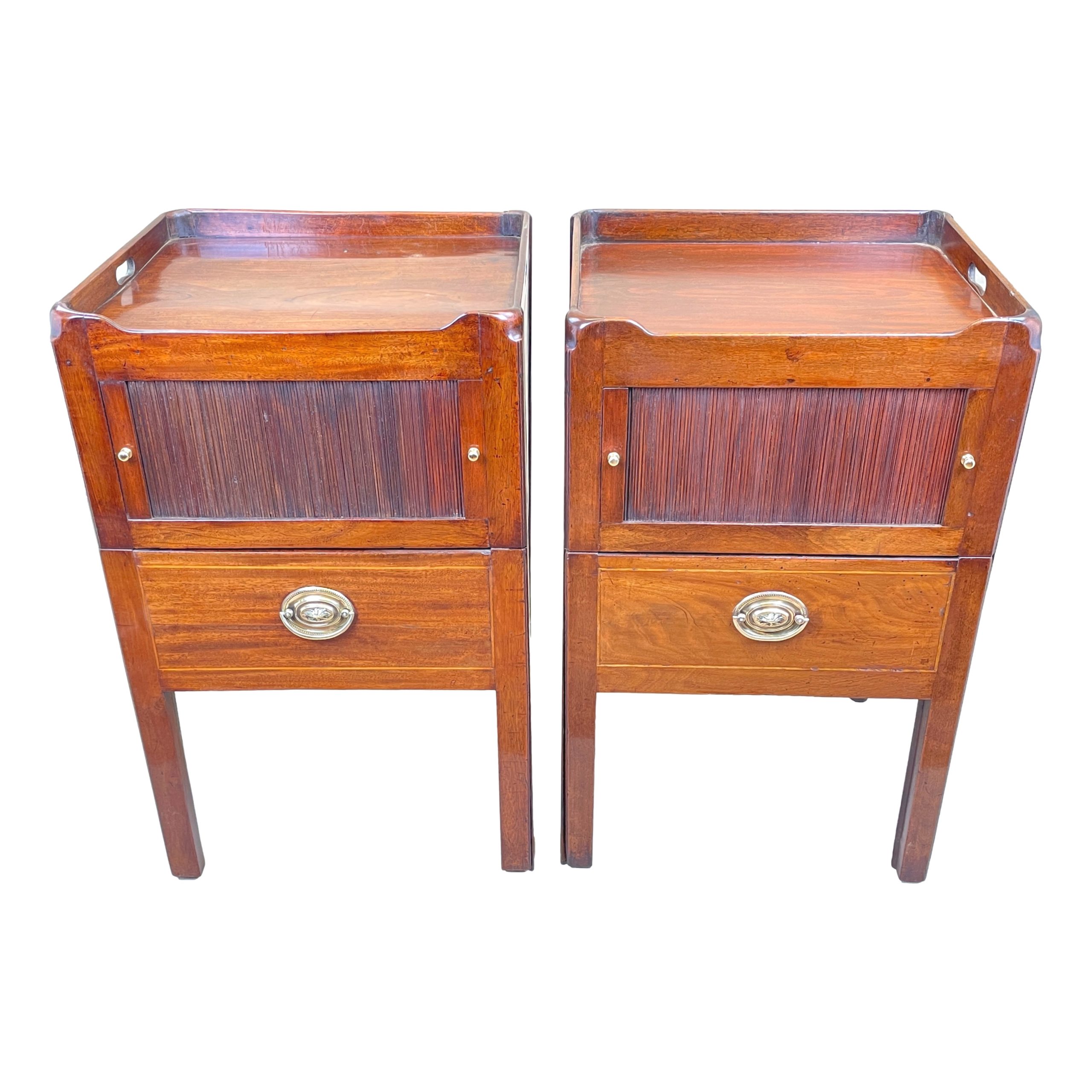 Matched Pair Of Georgian Mahogany Night Tables – S&S Timms Antiques
