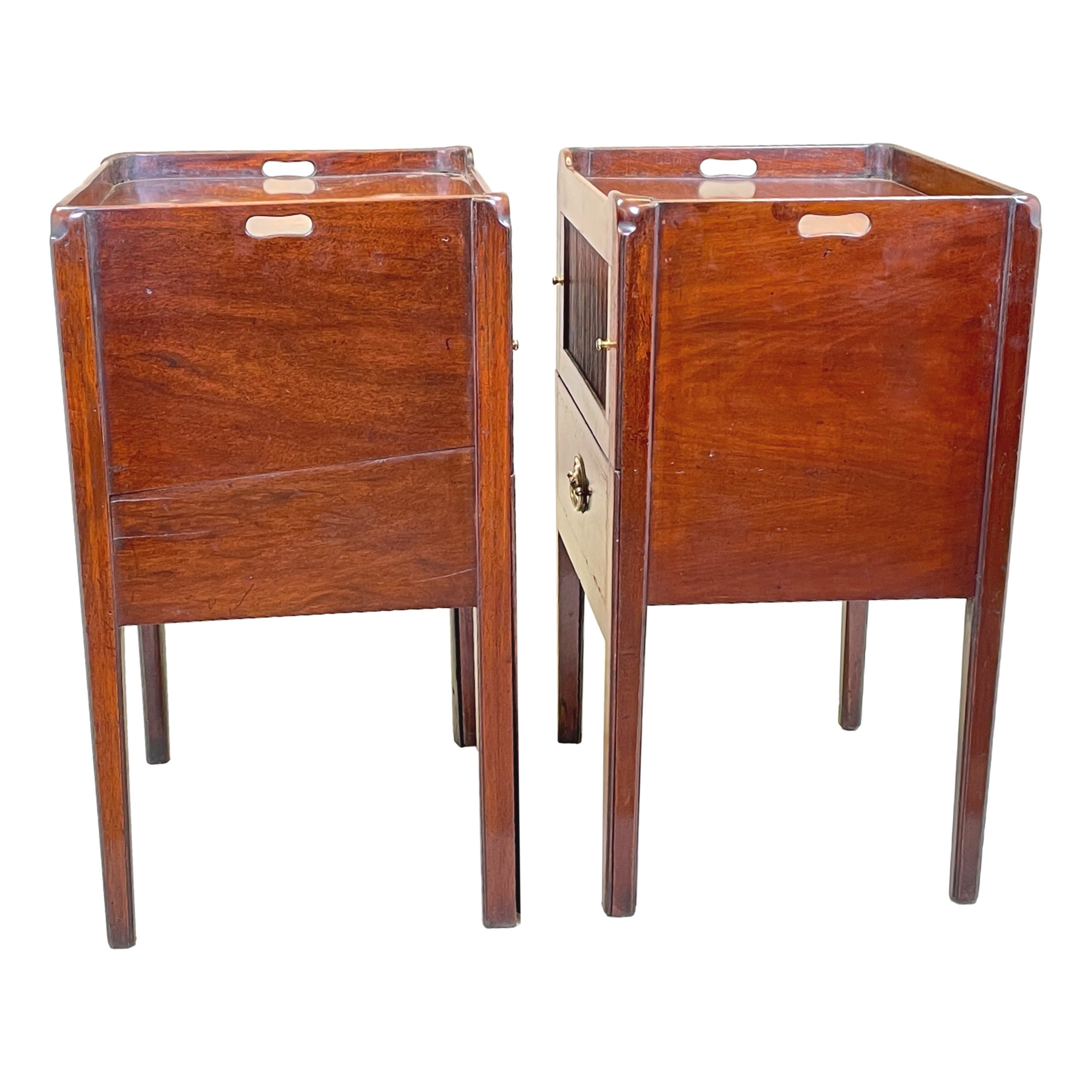 Matched Pair Of Georgian Mahogany Night Tables – S&S Timms Antiques
