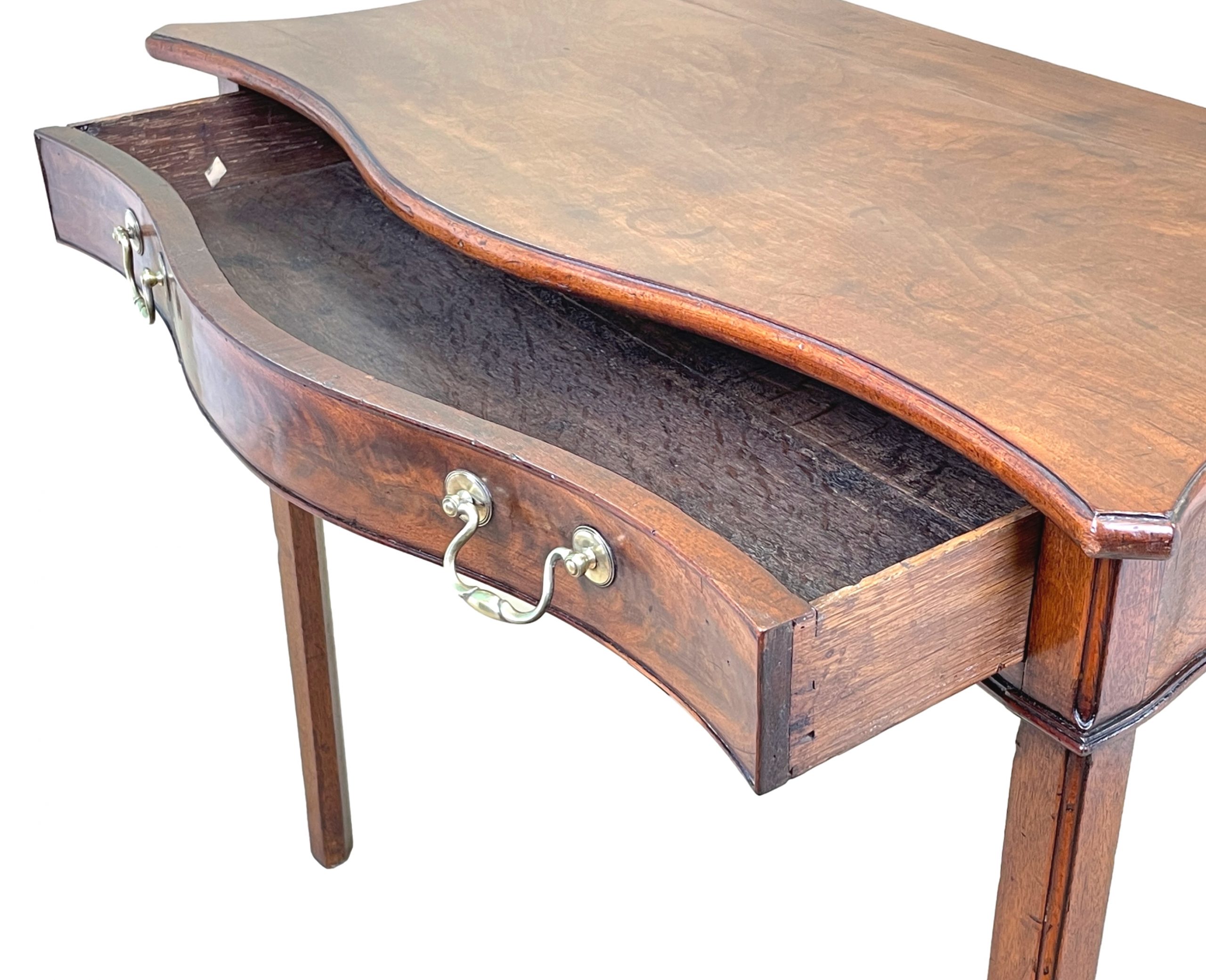 Georgian Mahogany Serpentine Side Table – S&S Timms Antiques
