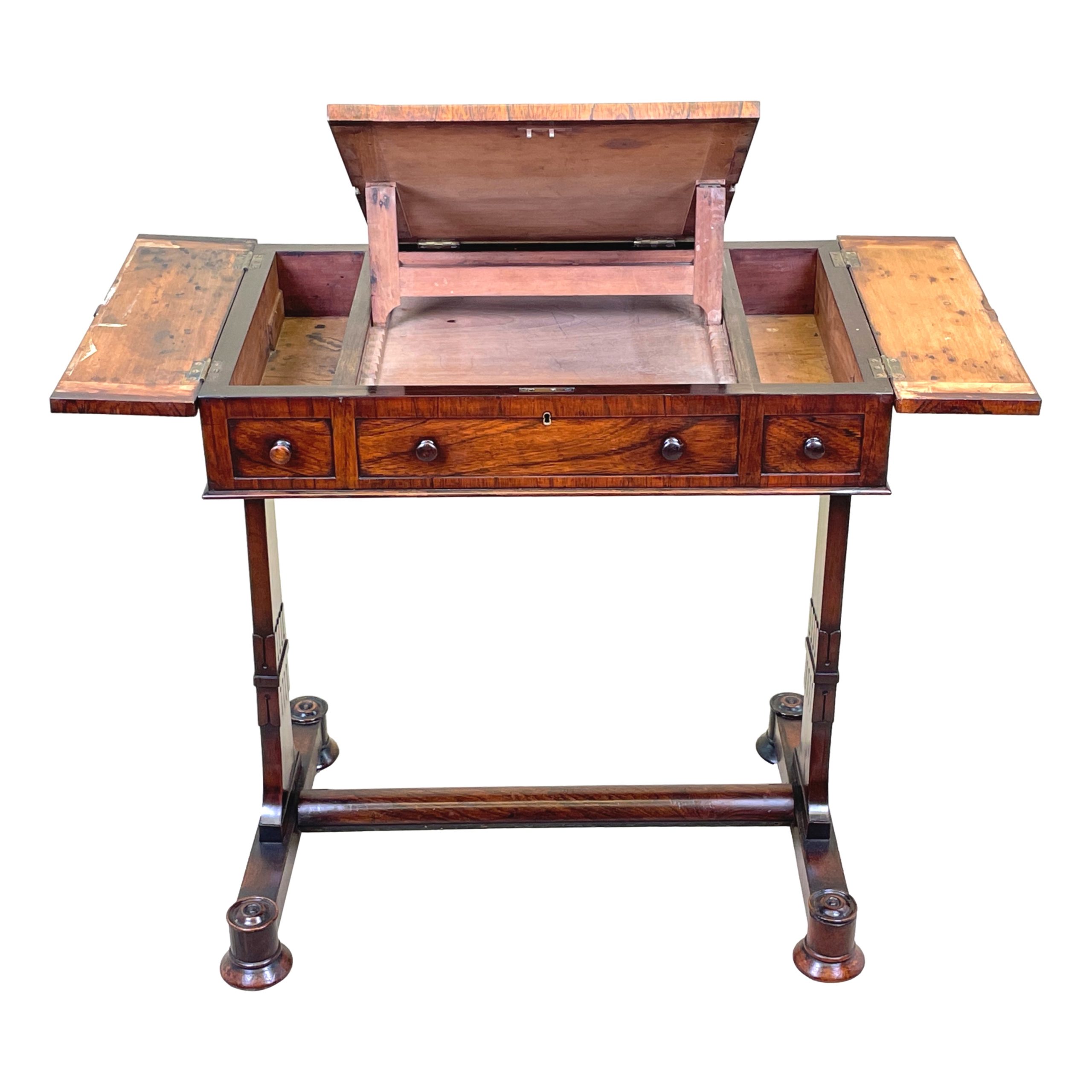 Small 19th Century Rosewood Reading Table – S&S Timms Antiques
