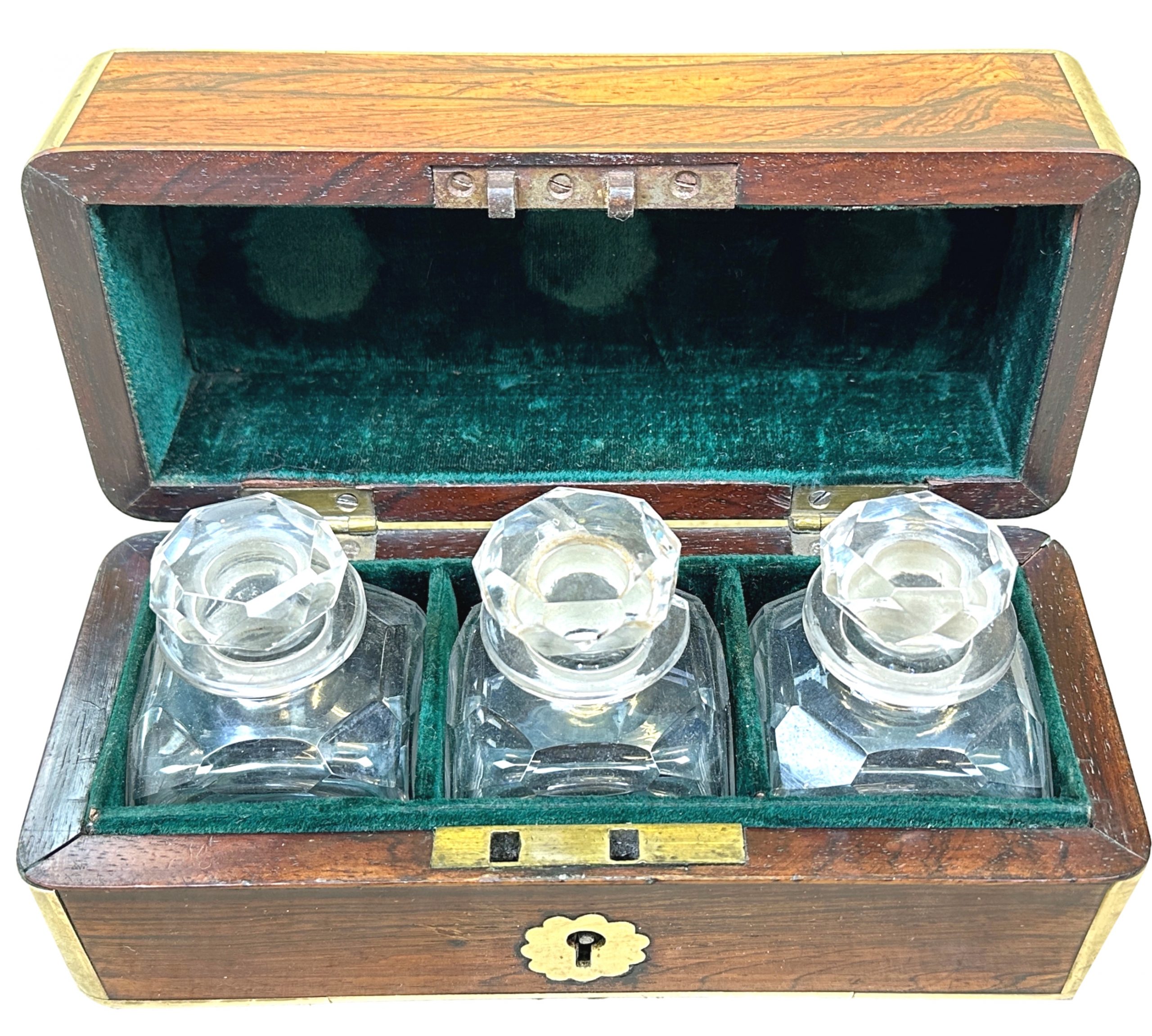 19th Century Rosewood & Brass Scent Box – S&S Timms Antiques