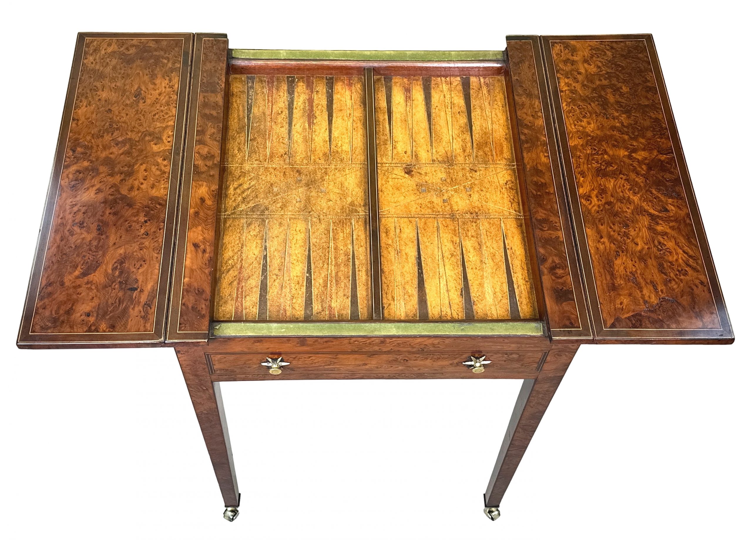 Georgian Yew Wood Games Table – S&S Timms Antiques