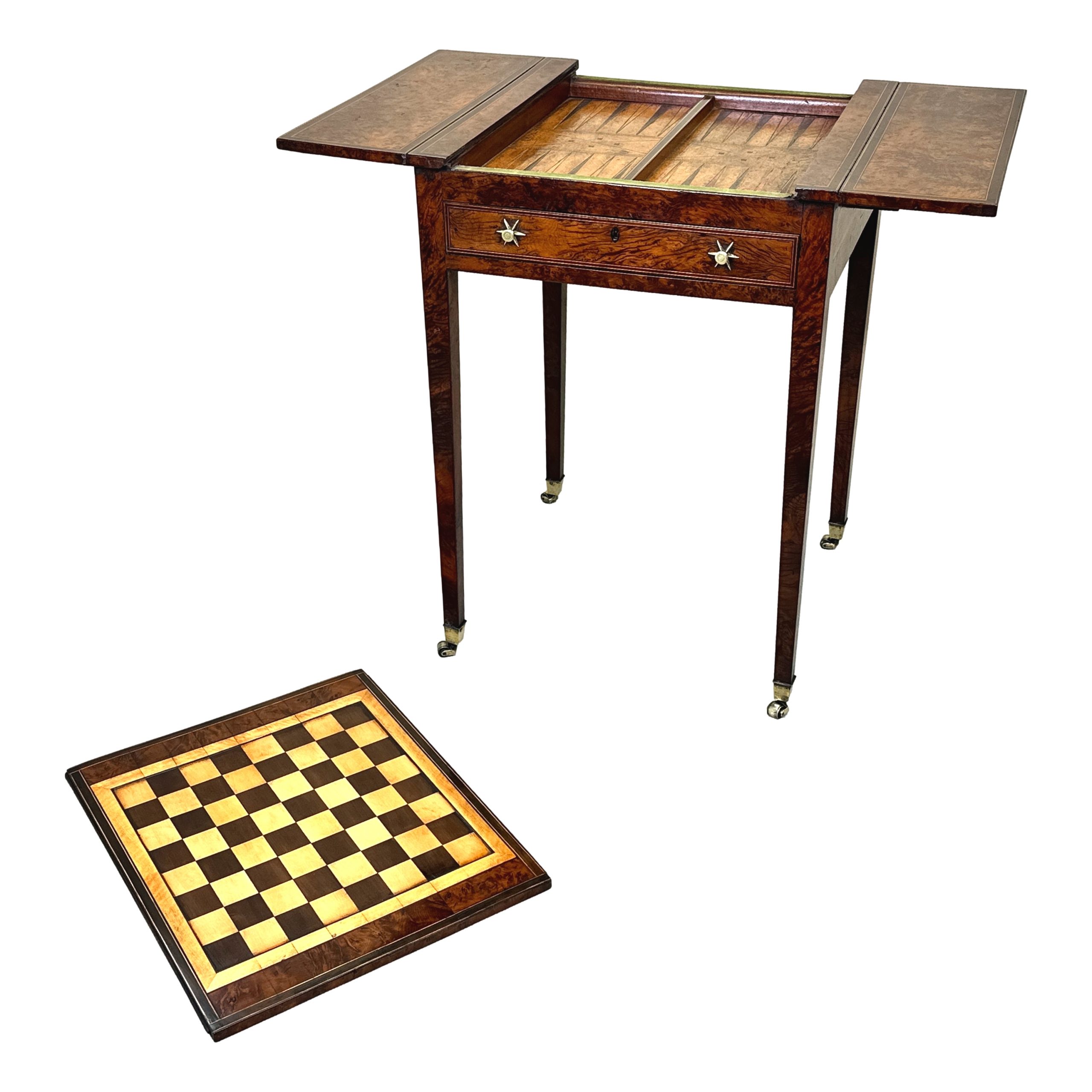 Georgian Yew Wood Games Table – S&S Timms Antiques