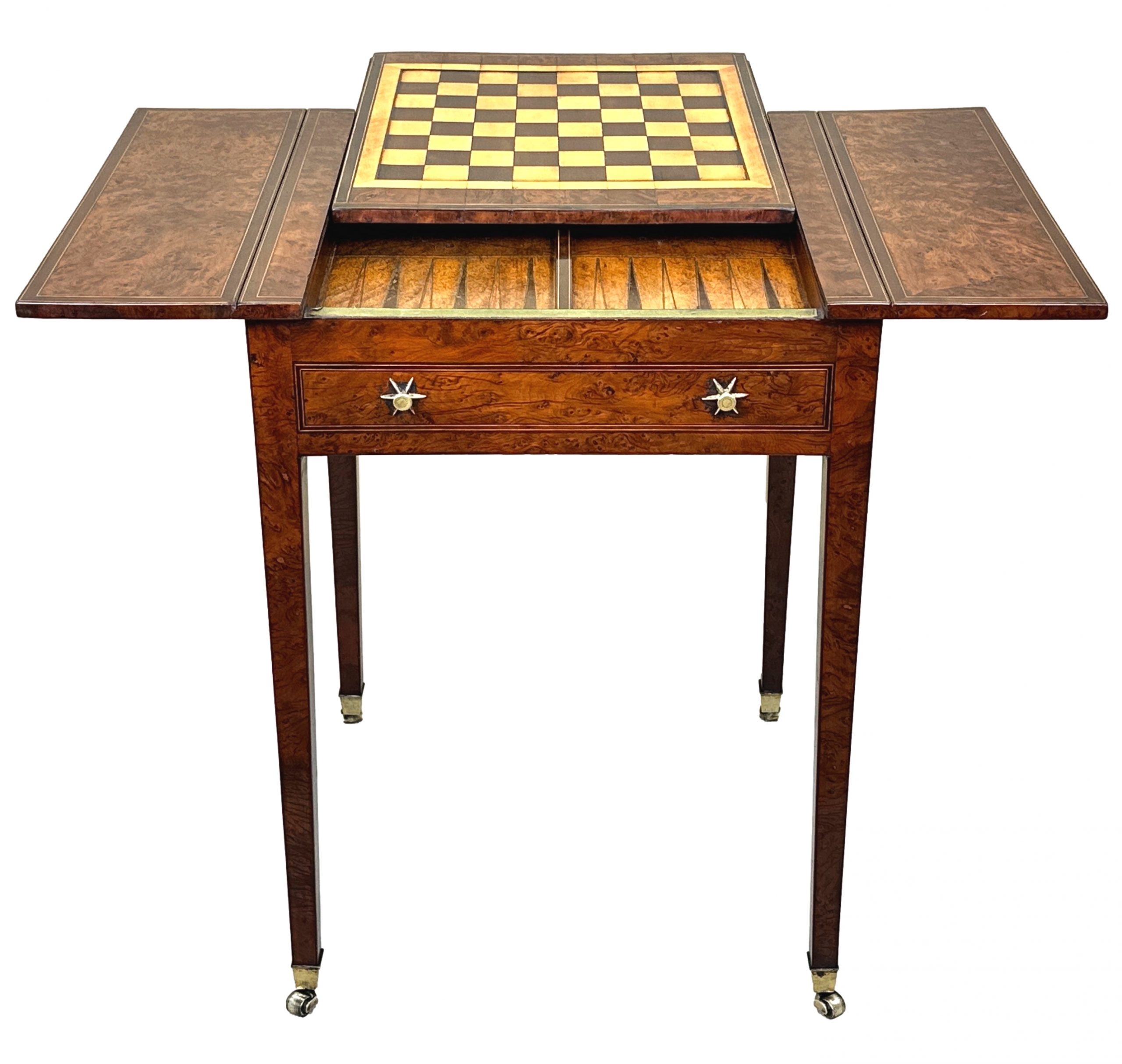 Georgian Yew Wood Games Table – S&S Timms Antiques