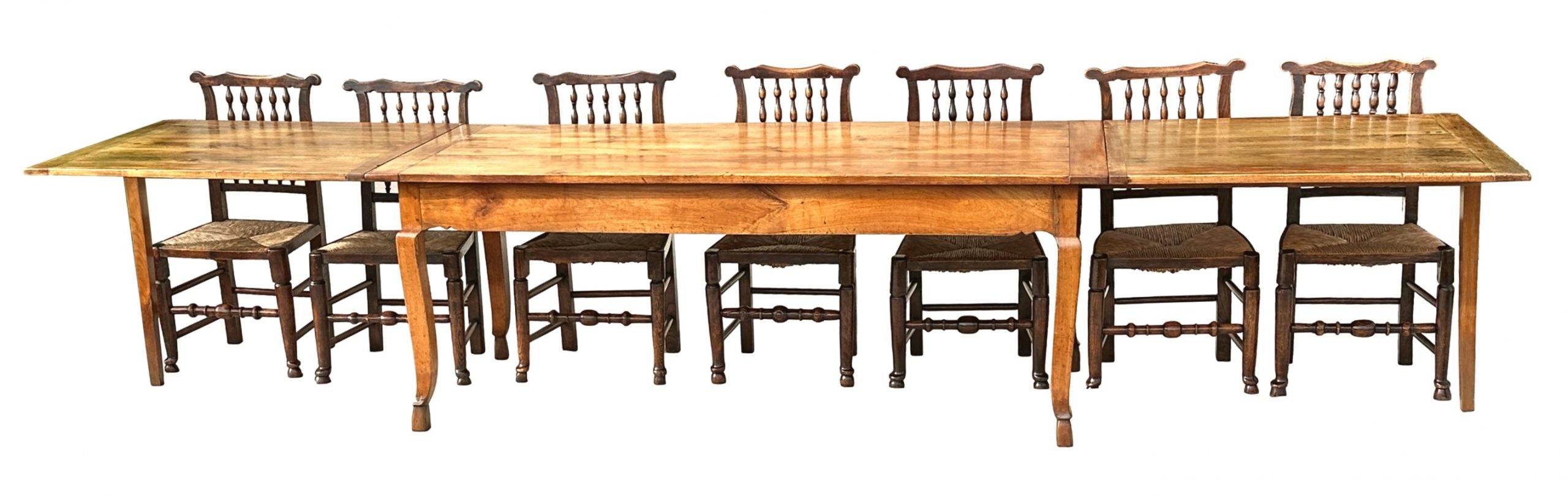 Large Early 19th Century Farmhouse Kitchen Extending Dining Table – S&S ...