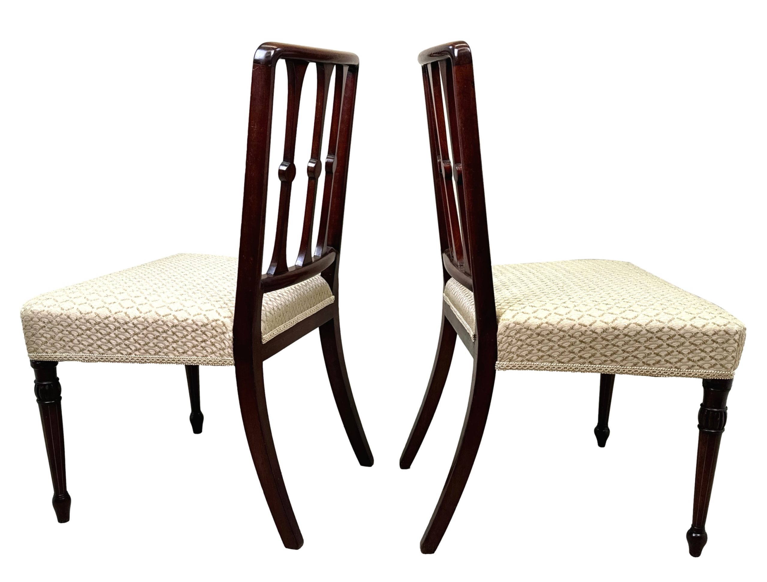 Pair Of 18th Century Mahogany Sheraton Side Chairs – S&S Timms Antiques