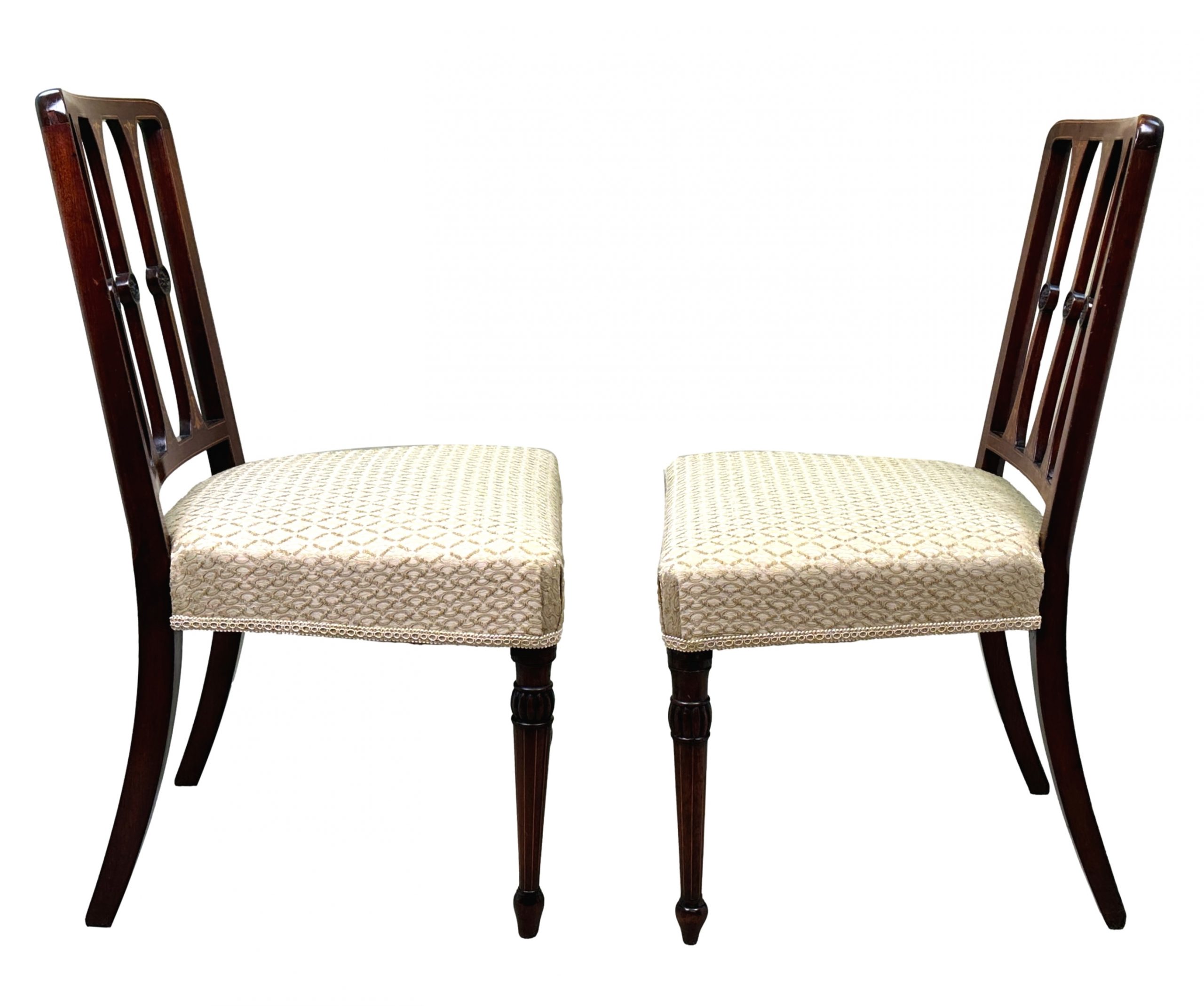 Pair Of 18th Century Mahogany Sheraton Side Chairs – S&S Timms Antiques