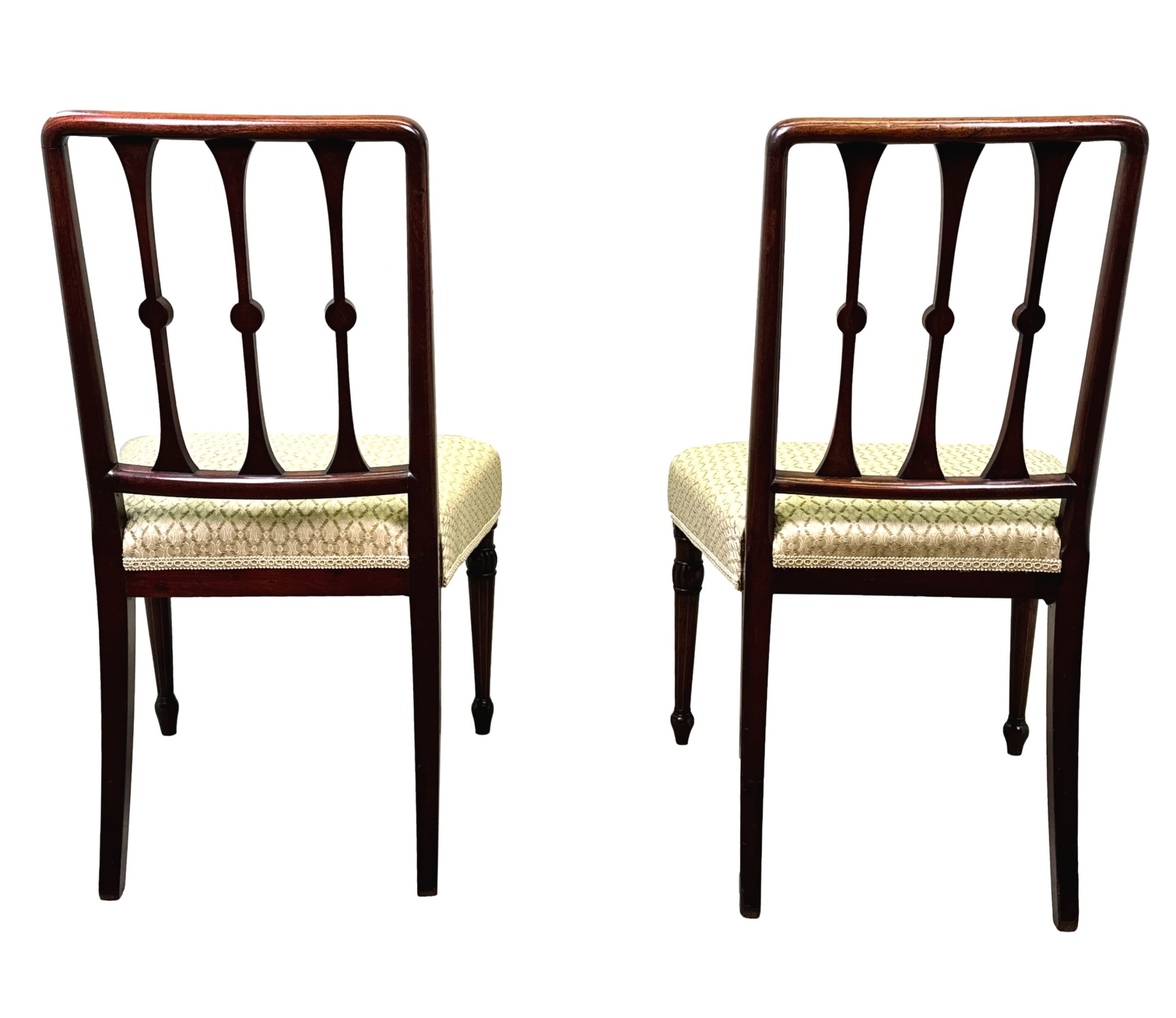 Pair Of 18th Century Mahogany Sheraton Side Chairs – S&S Timms Antiques