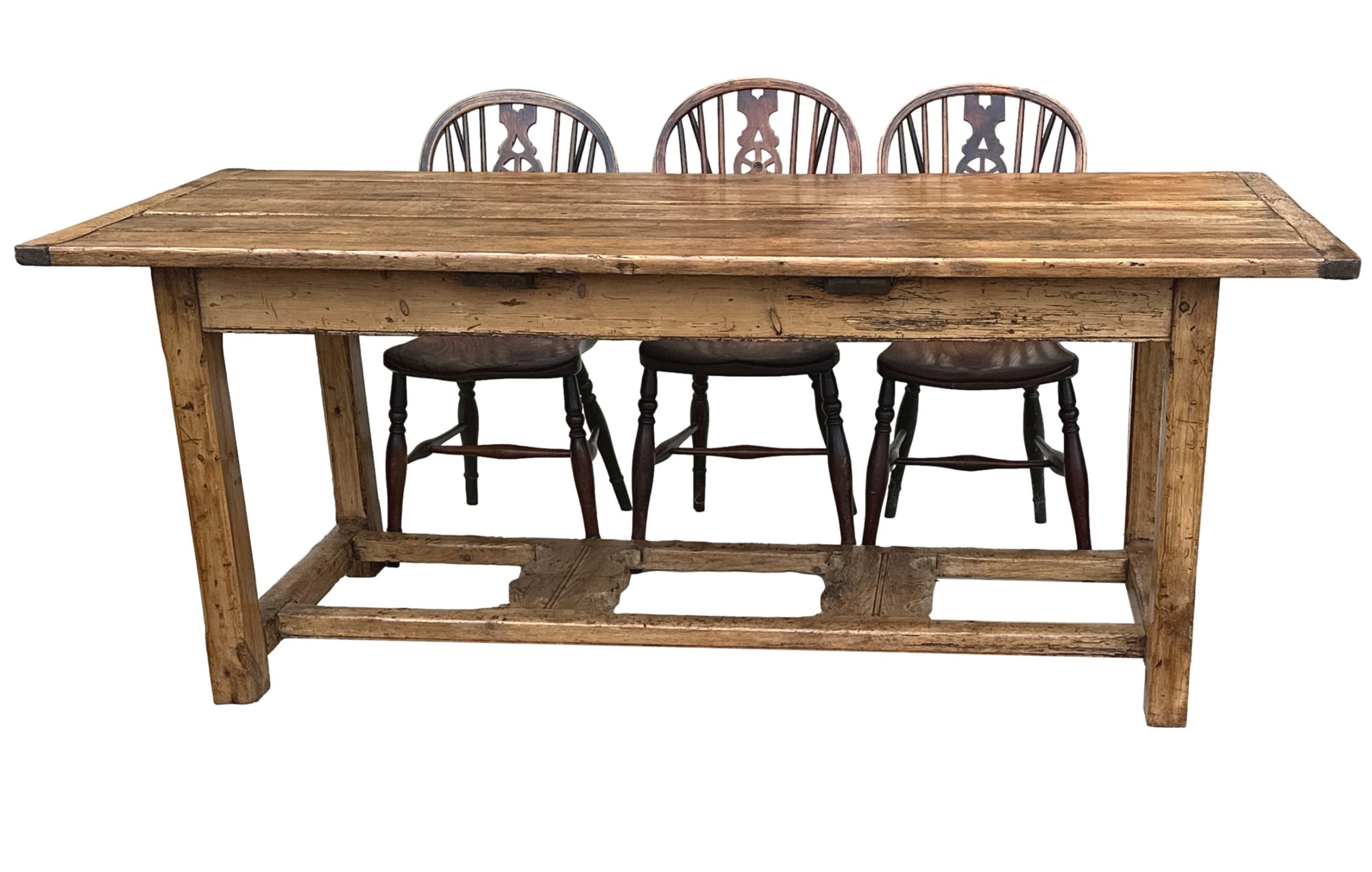 Victorian Pine Kitchen Farmhouse Dining Table – S&S Timms Antiques
