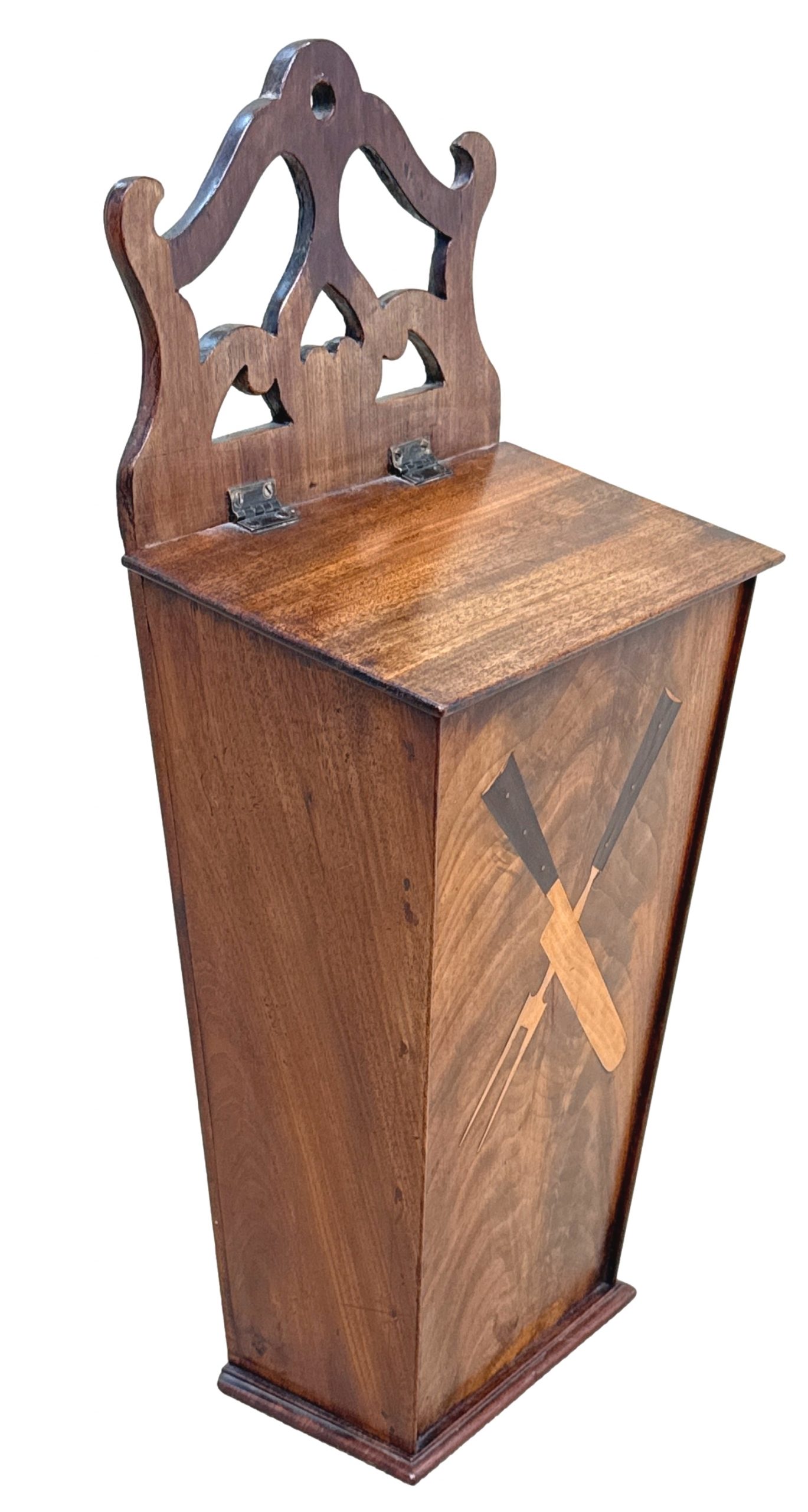 Georgian Mahogany Wall Hanging Cutlery Or Candle Box – S&S Timms Antiques